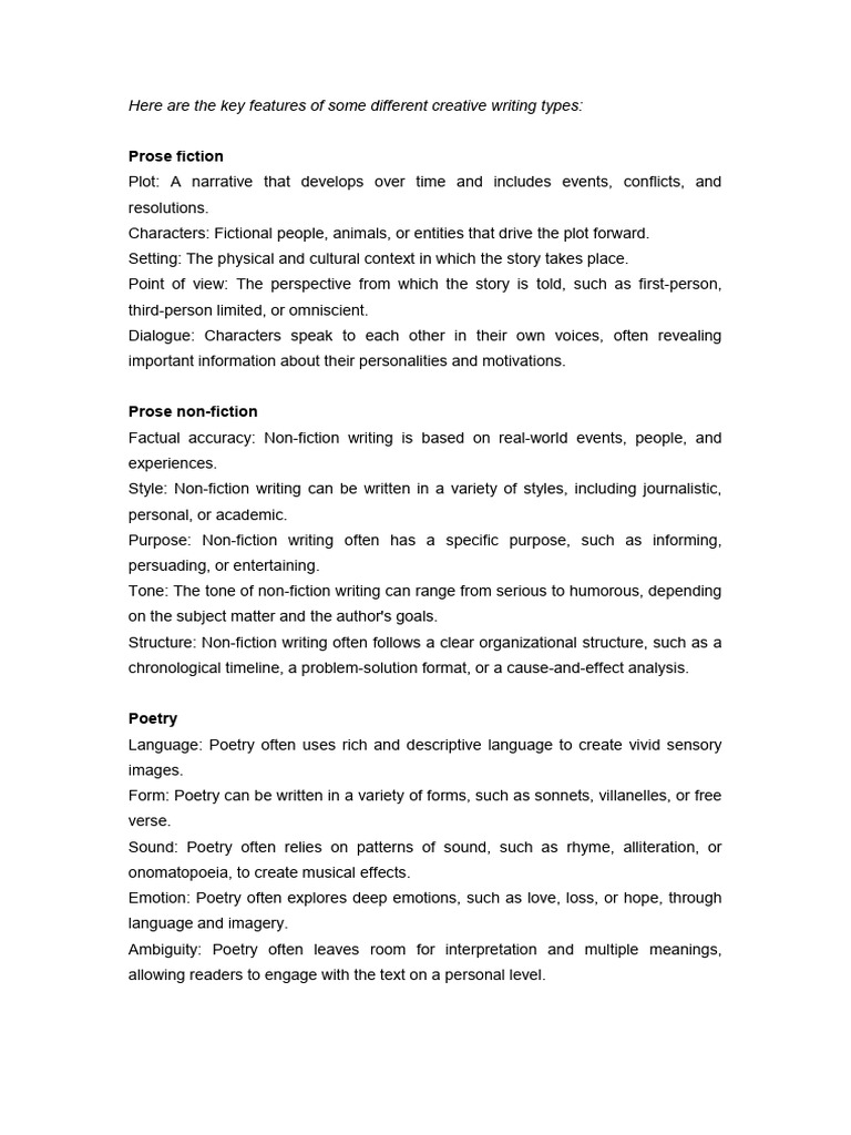 RMK Study Creative Writing | PDF