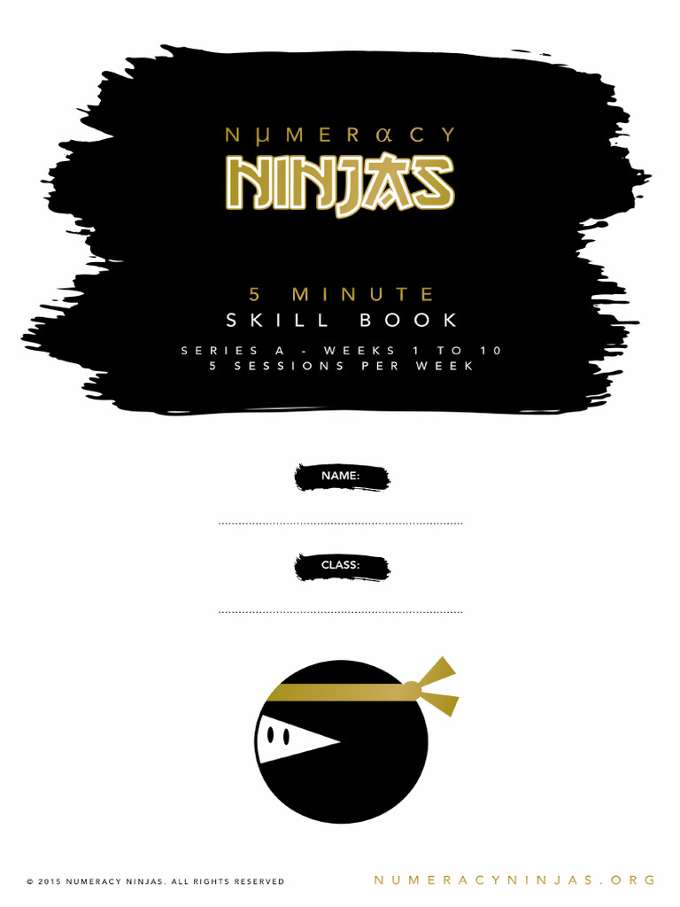 Series A Numeracy Ninjas Skill Book 5 Sessions Weeks 1 10 | PDF