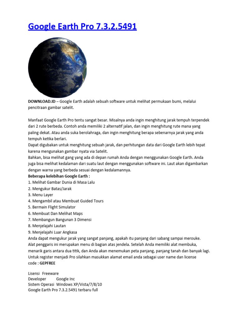 Google Earth Pro 7 | PDF