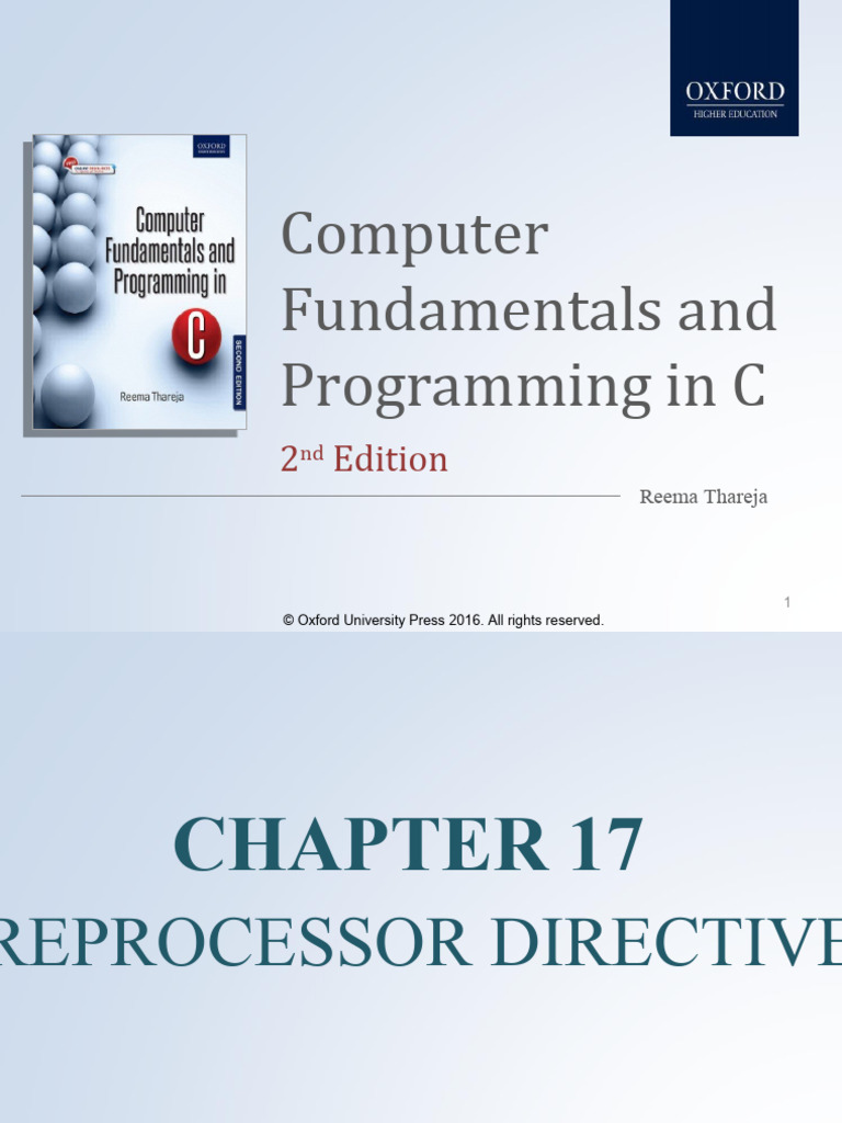 Chapter 17 Preprocessor Directives | PDF