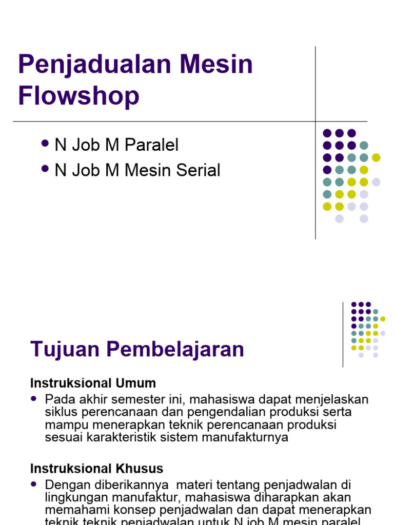 3-Penjadwalan Flowshop | PDF