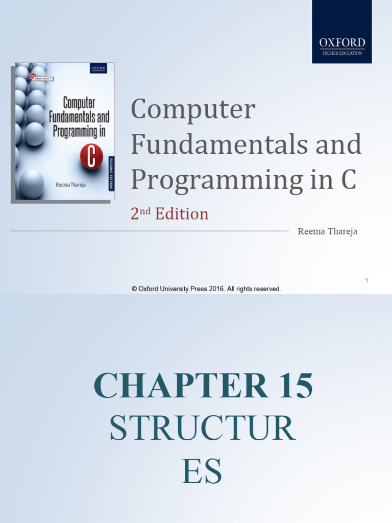 Chapter 15 Structure, Union, and Enumerated Data Type | PDF | Pointer (Computer Programming ...