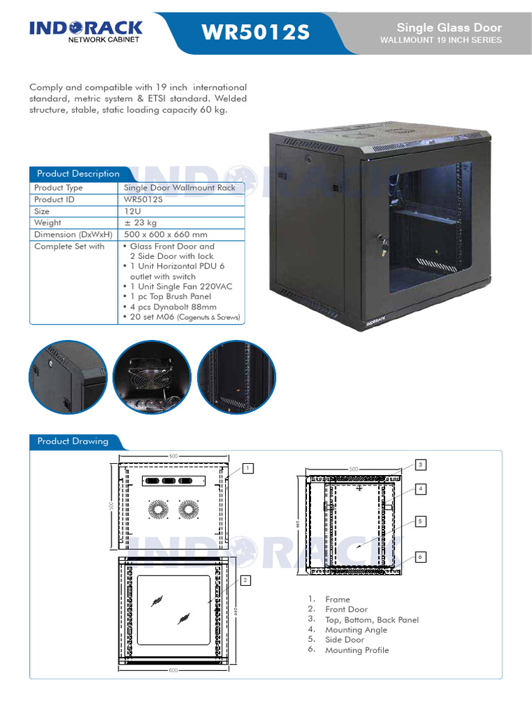 Datasheet INDORACK - WR5012S | PDF | Door | Building Engineering