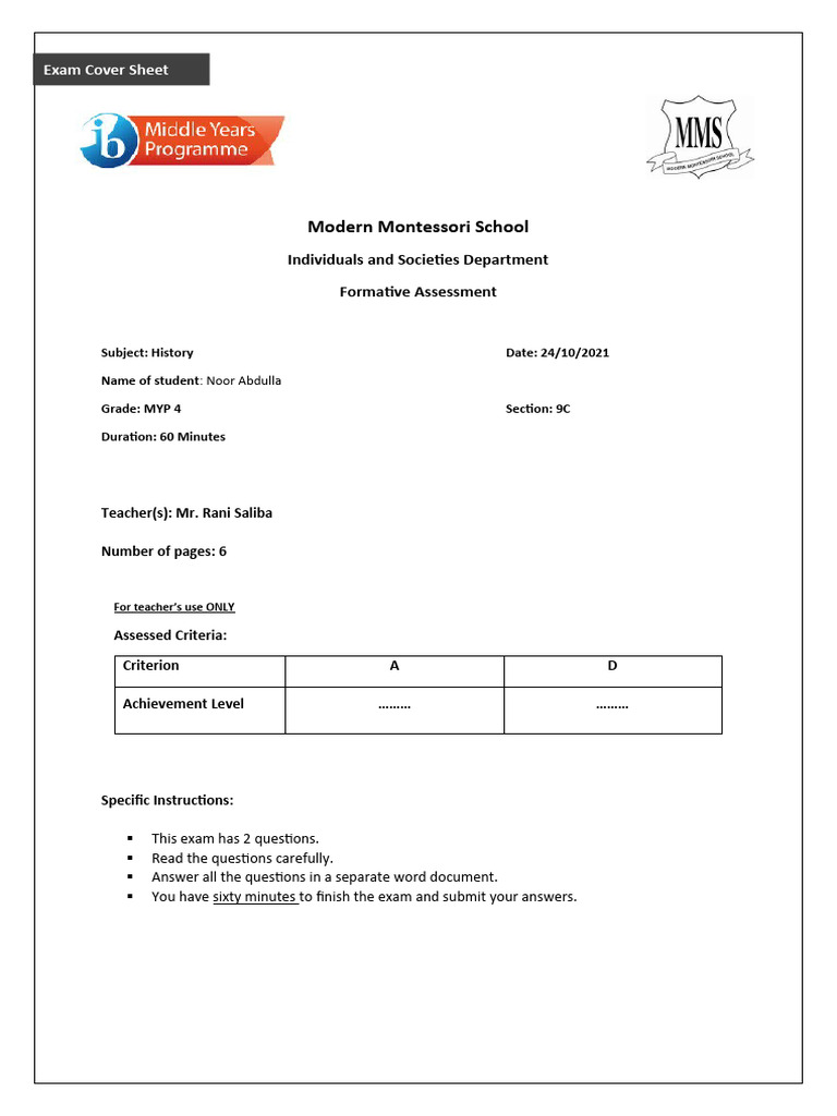 First History Summative | PDF | World War II | Nazi Germany