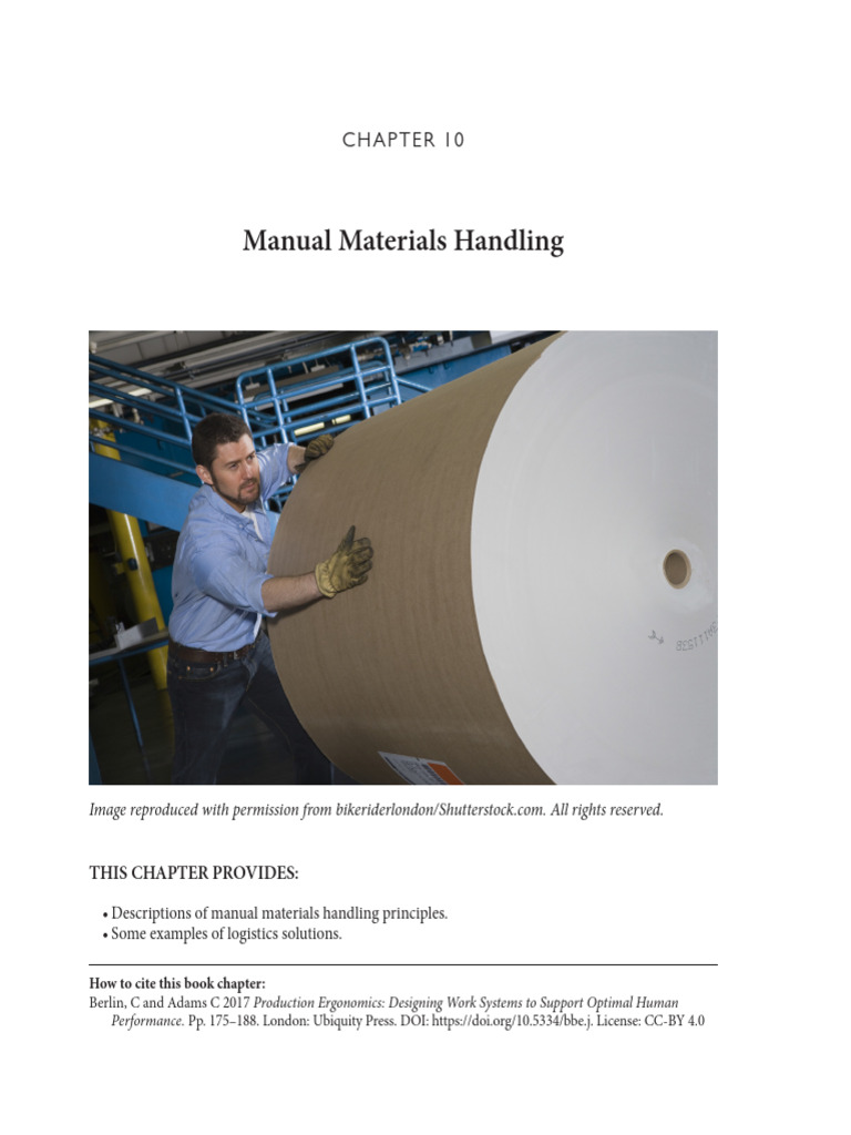 Production Ergonomics 10 Manual Materials Handling | PDF