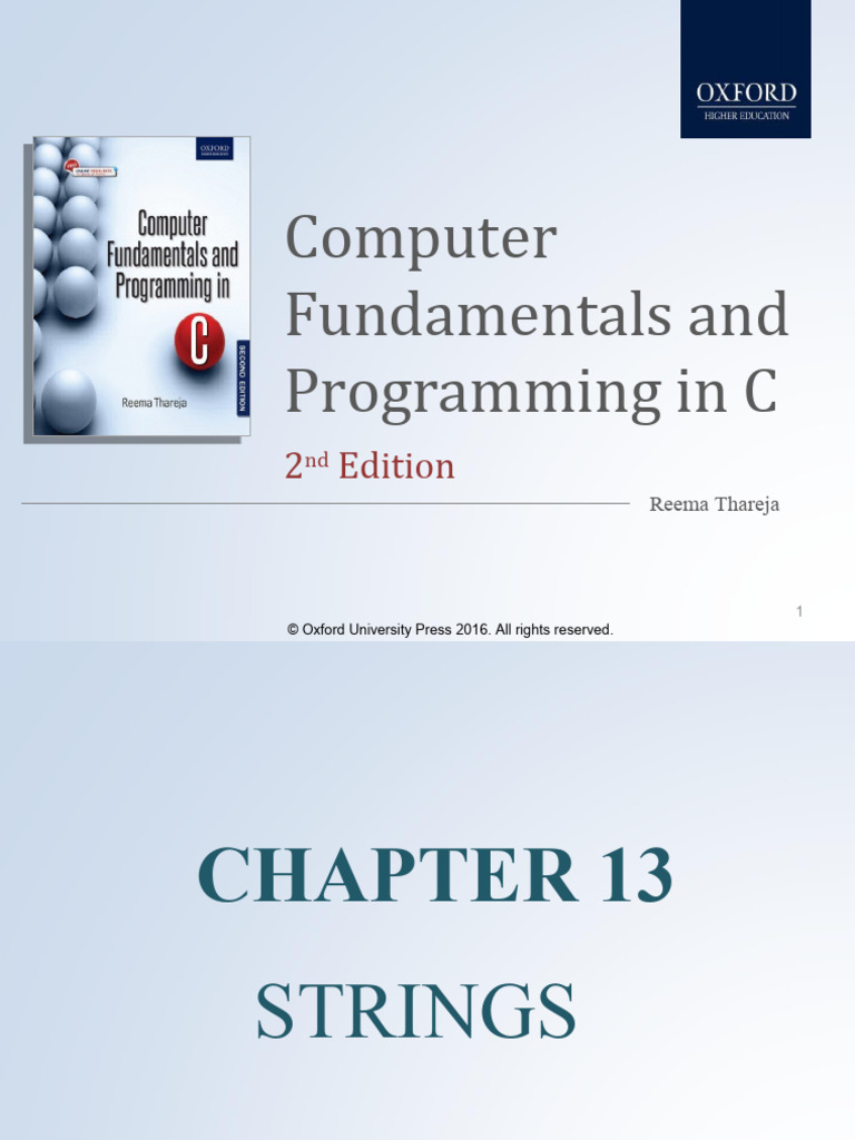 Chapter 13 Strings Pdf String Computer Science Computer Programming