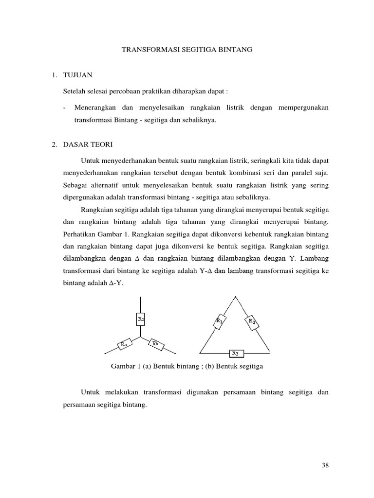 9 - Transformasi Segitiga Bintang | PDF