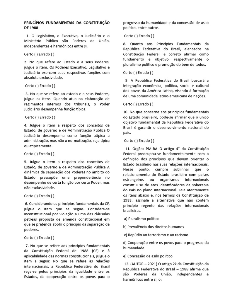 1 Princípios e Art 5 CF 1988 | PDF