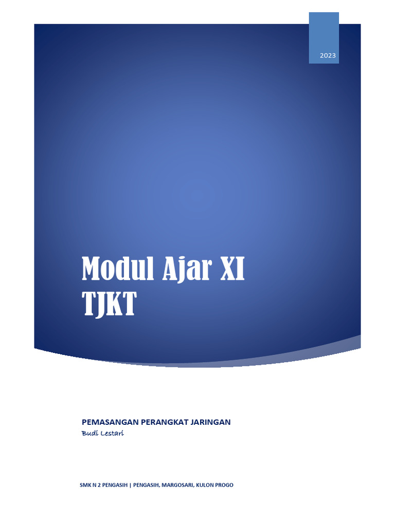 Modul Ajar XI - 2 Pemasangan Perangkat Jaringan | PDF