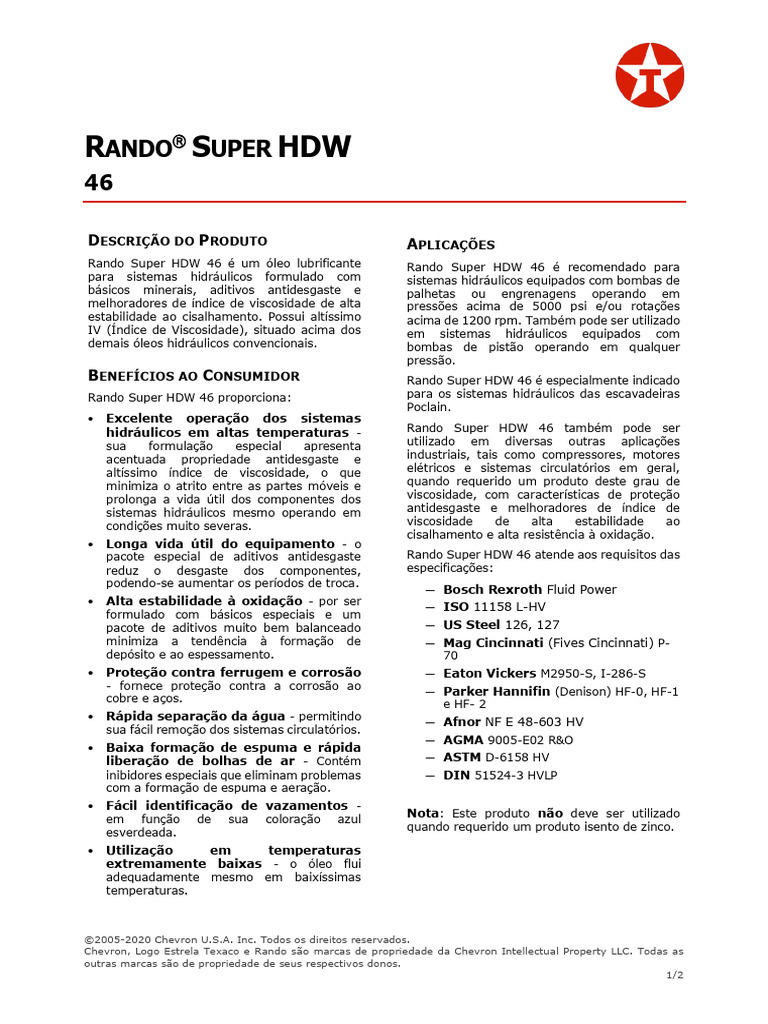 BT - Rando Super HDW 46 - 333553 - Rev 291220 PT - Só Tambor | PDF ...