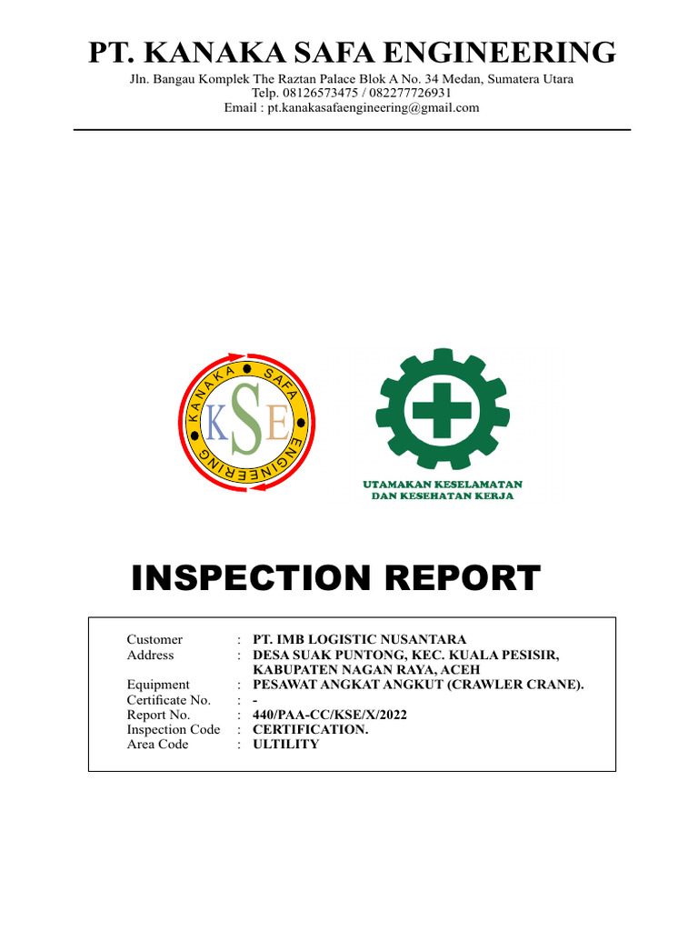 Inspection Report - CC 260T | PDF
