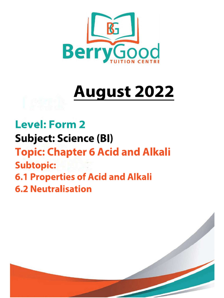 F2 Science (BI) - August | PDF