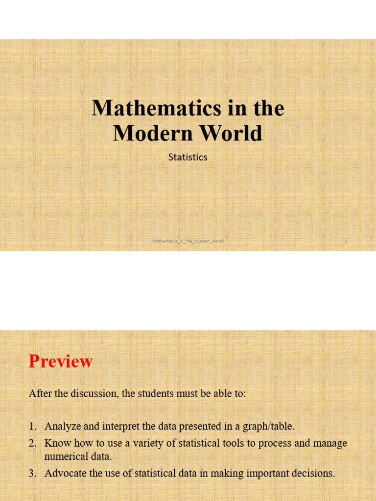 Lesson 004 Statistics 001 | PDF