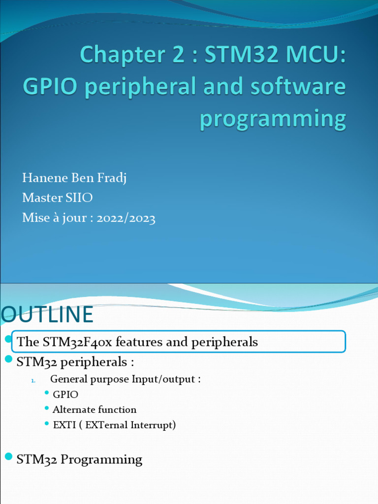 CH2 STM32 Periperal GPIO | PDF