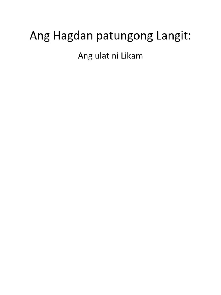 Ang Hagdan Patungong Langit | PDF
