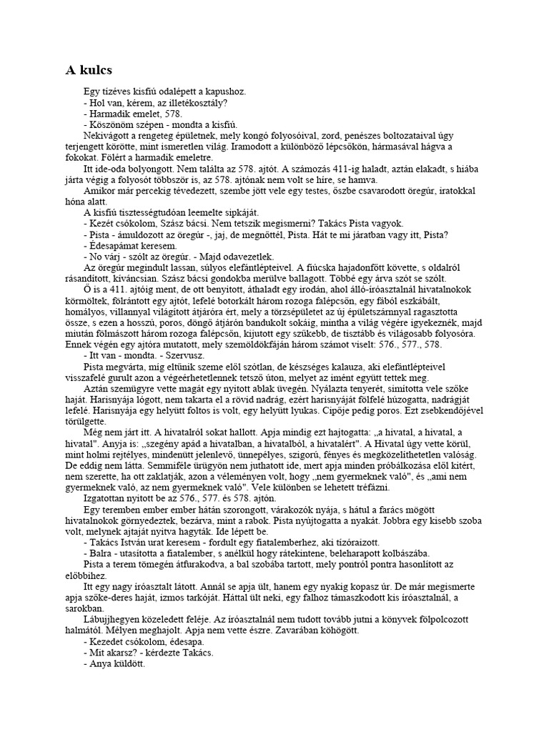 A Kulcs | PDF