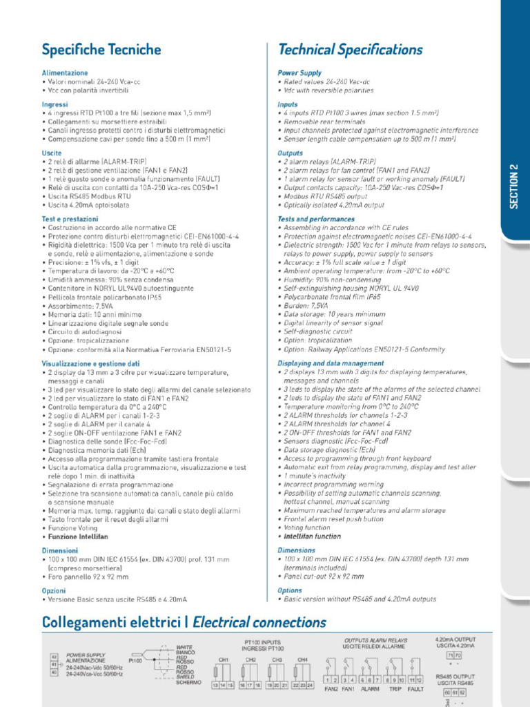 Temperature Relay Connections | PDF