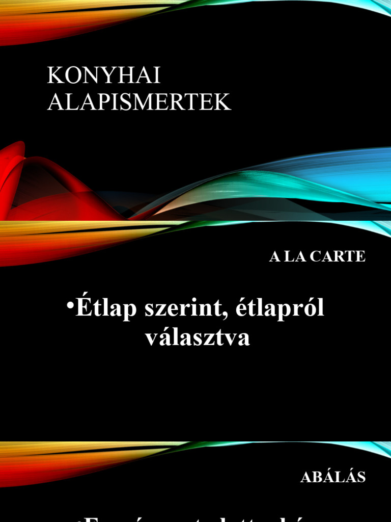 Szakács Alapok | PDF