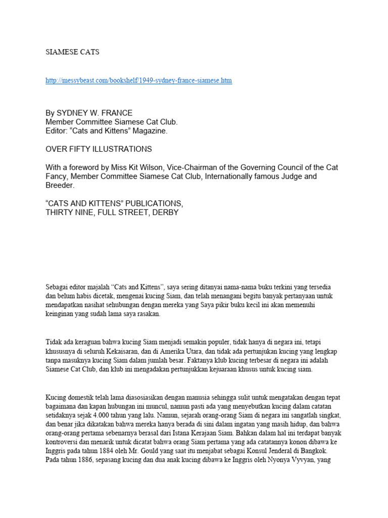 SIAMESE CATS | PDF