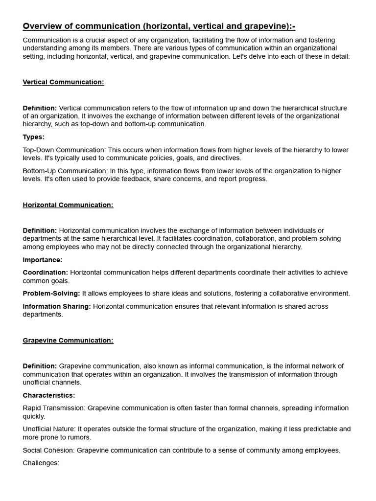 Overview of Communication | PDF
