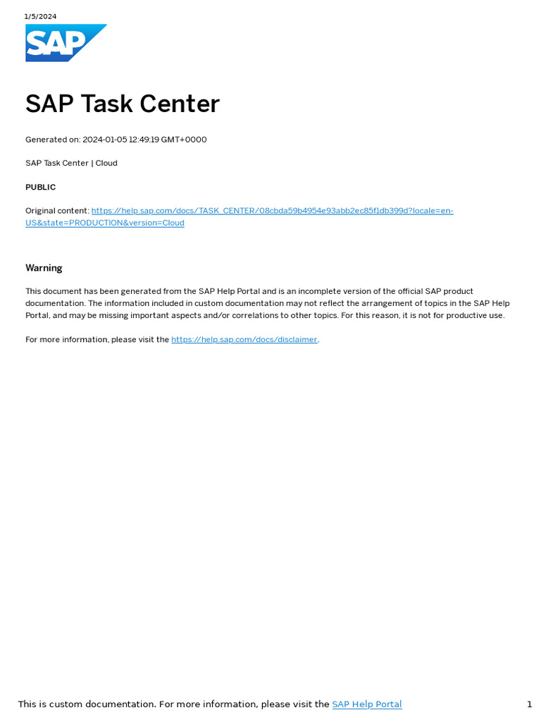 Task Center API | PDF