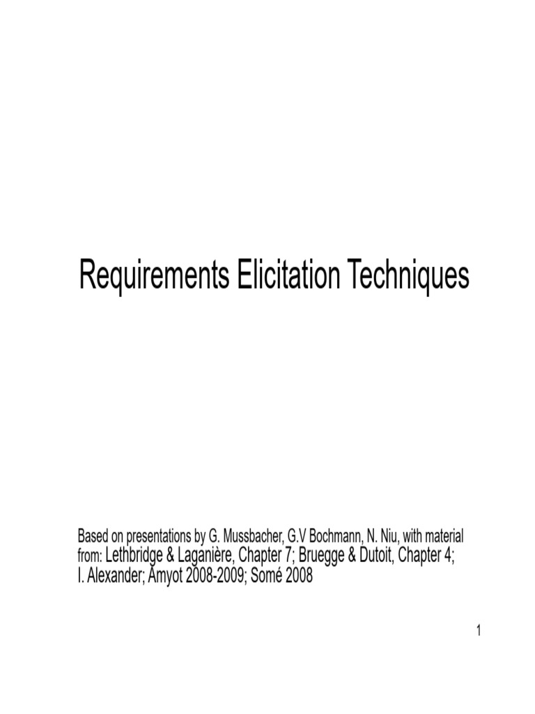 Lab Jan27 Requirements Elicitation 1up | PDF