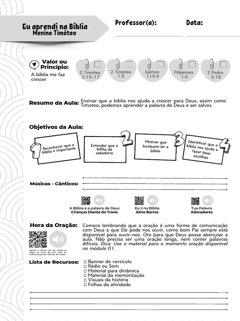 Menino Timoteo - ROTEIRO - PACK 1 | PDF | Autoajuda | Religião e ...