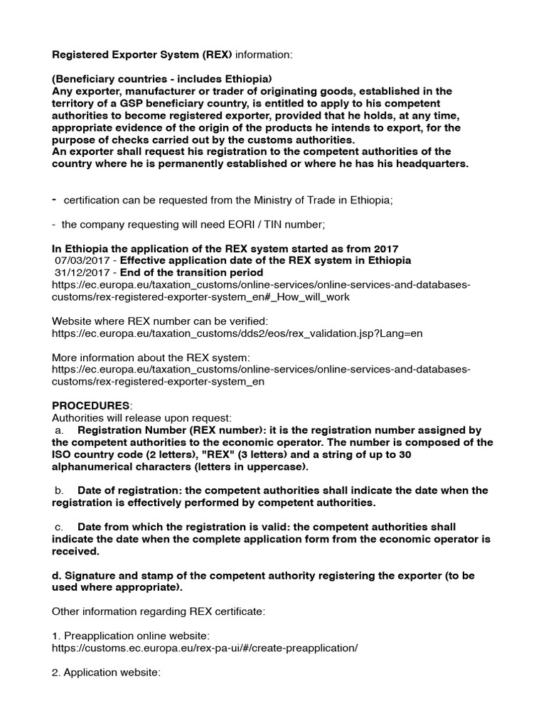 Brief Re REX System Number | PDF | Finance & Money Management