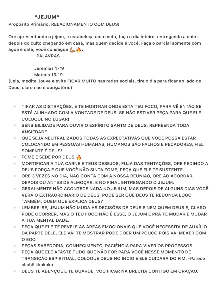 JEJUM | PDF | Autoajuda