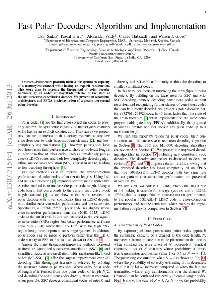 Fast SCC SCC ML | PDF | Low Density Parity Check Code | Encodings