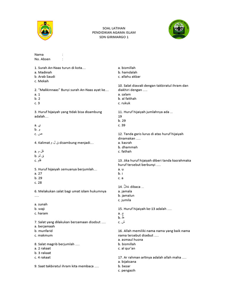 Soal Latihan Mas Farhan | PDF