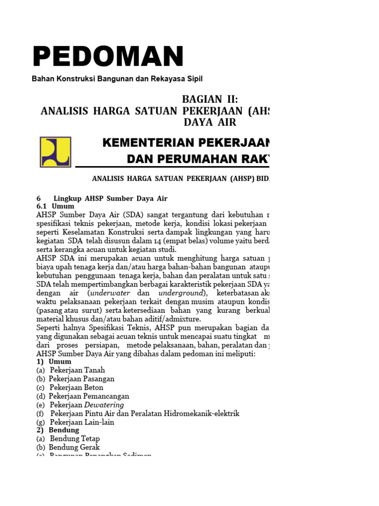 Lampiran Bagian II SDA-1-180 | PDF