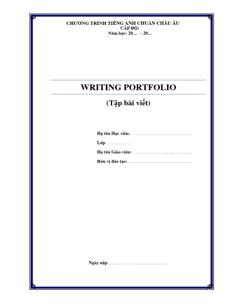 Writing Portfolio Cover Marking Updated | PDF
