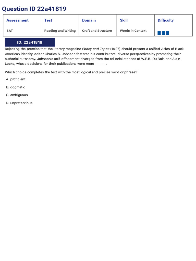 SAT Suite Words in Context | PDF