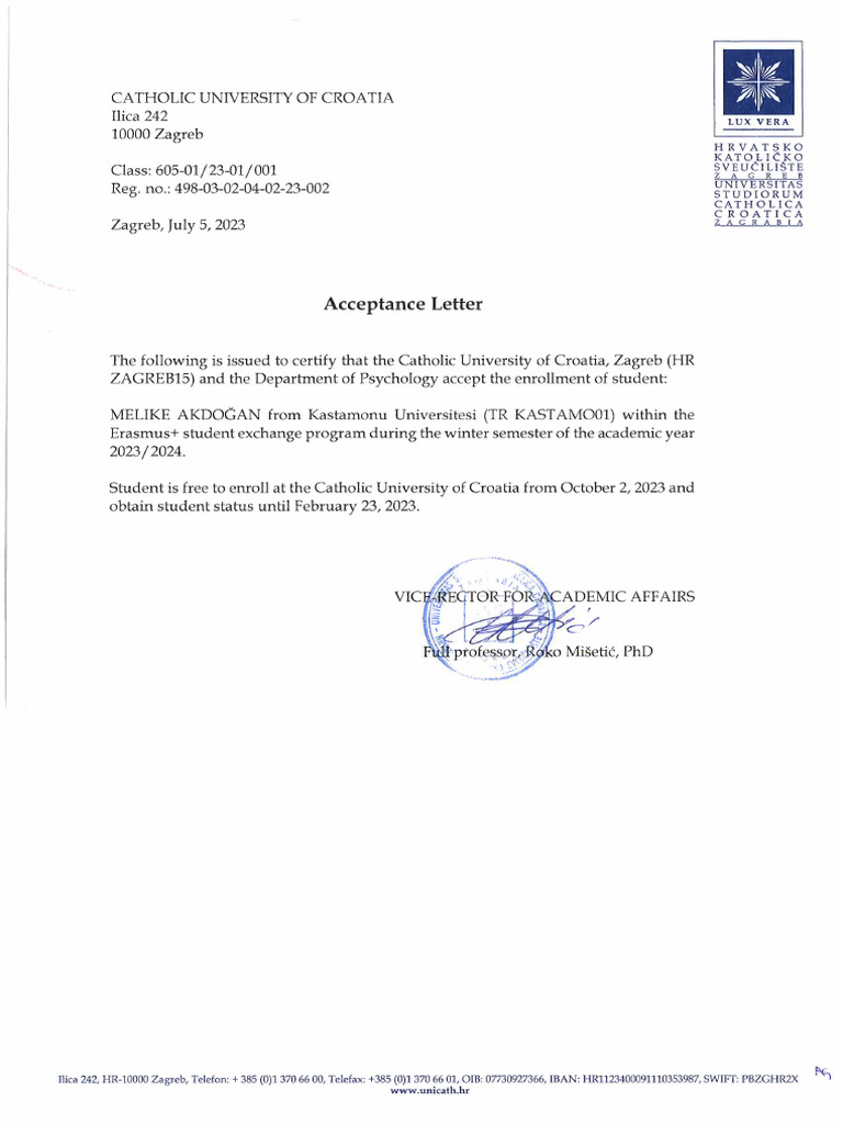 Acceptance Letter | PDF