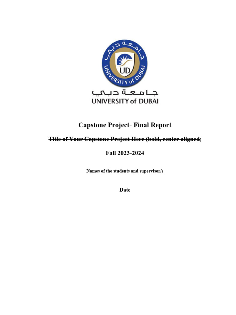 Capstone Project Final Report Template | PDF