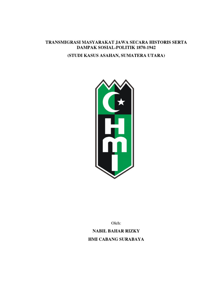 Transmigrasi Jawa ke Asahan 1870-1942 | PDF