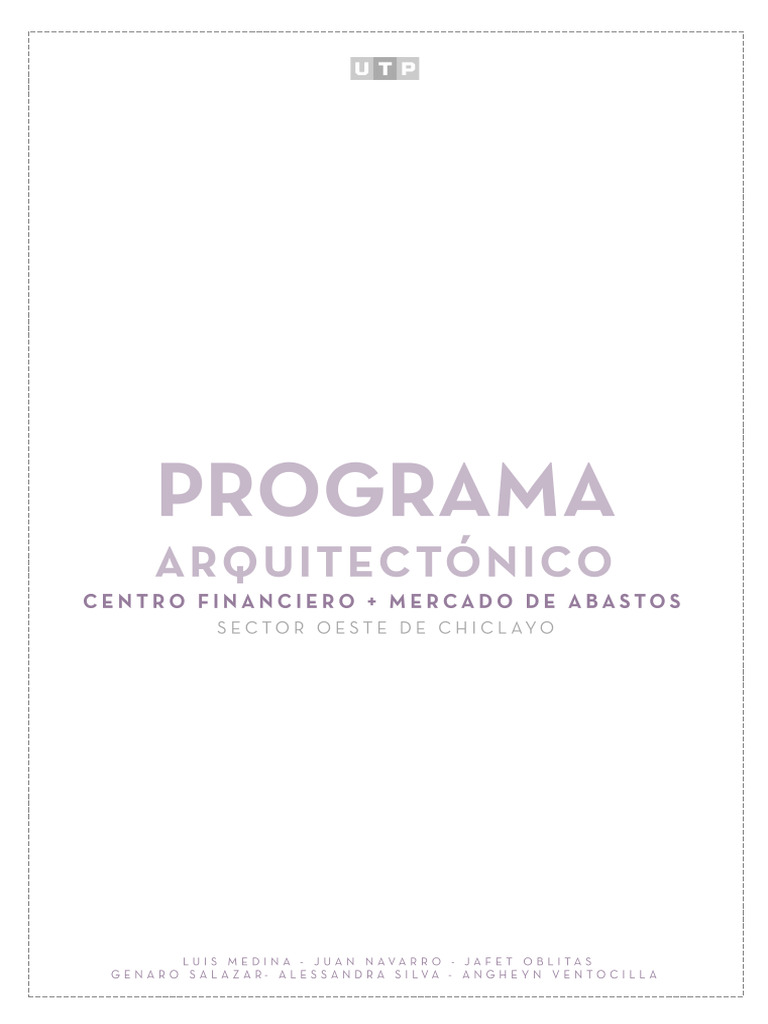 Entrega Programa Arquitectónico y Área Propuesta | PDF