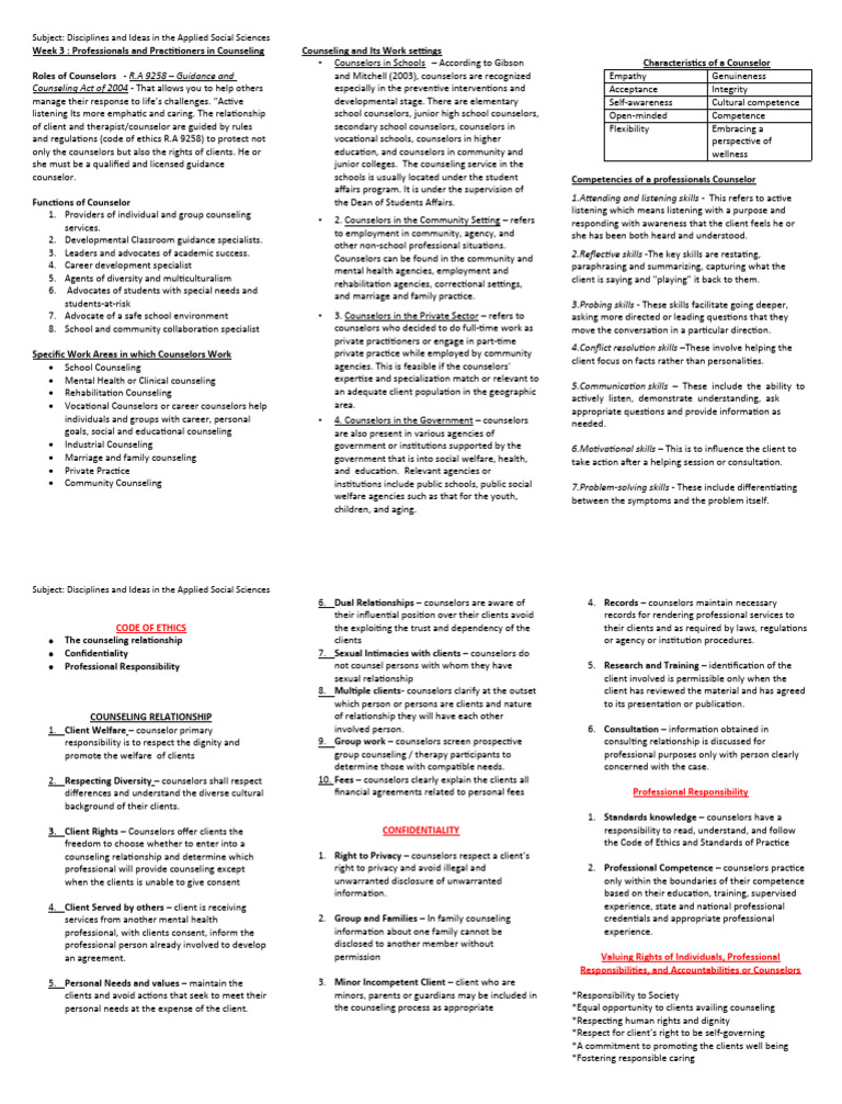 Week 3 Lessons | PDF