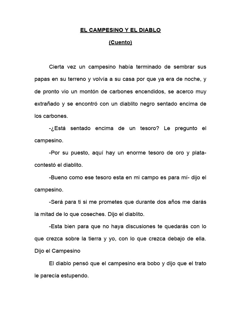 El Campesino y El Diablo | PDF | Hogar, jardinería y bricolaje