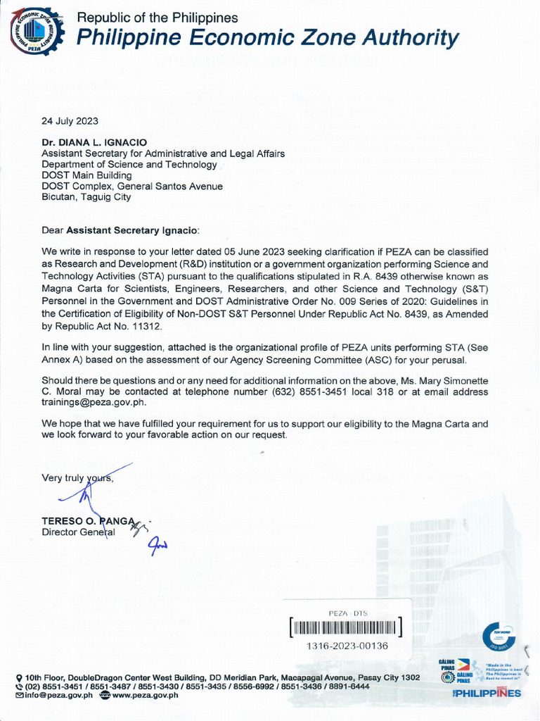 Letter To DOST ST Functions | PDF