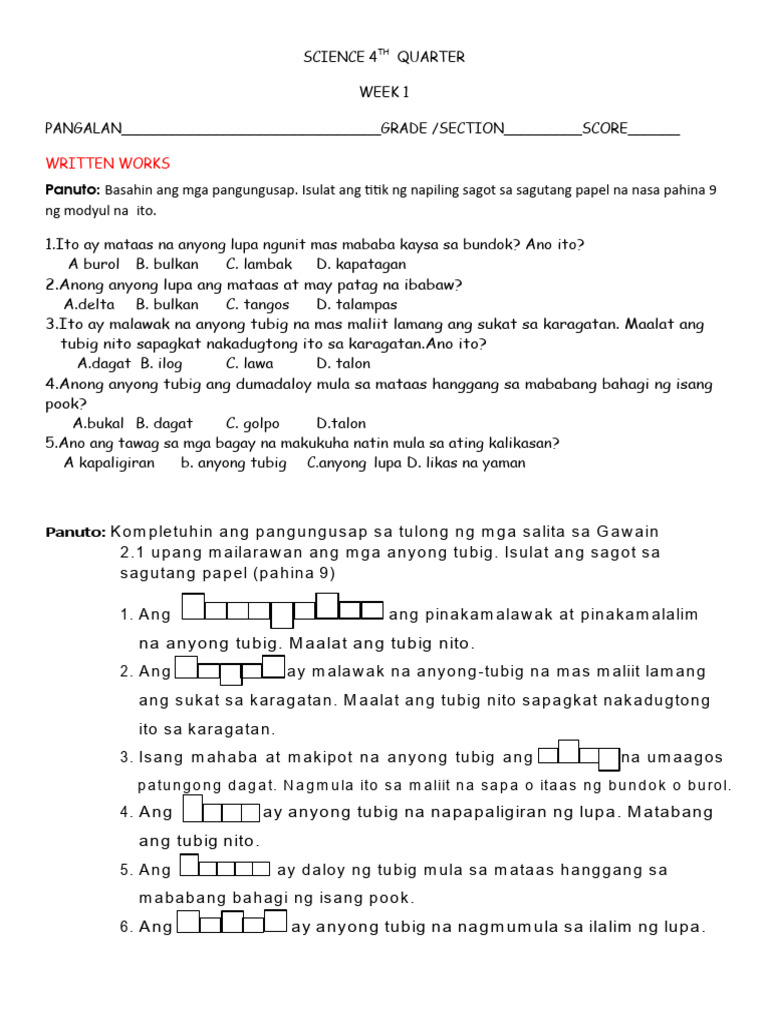 Written Works: Panuto | PDF