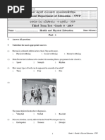 Grade 06 Health 1st Term Test Paper 2019 English Medium - North Western ...