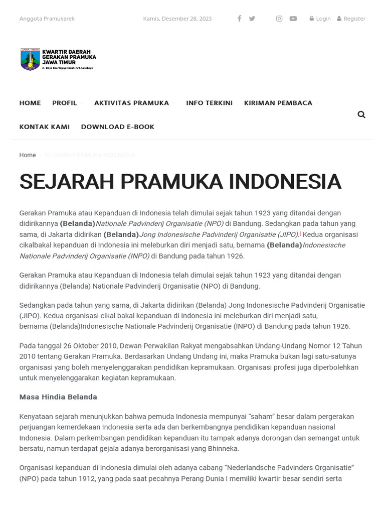 Sejarah Pramuka | PDF
