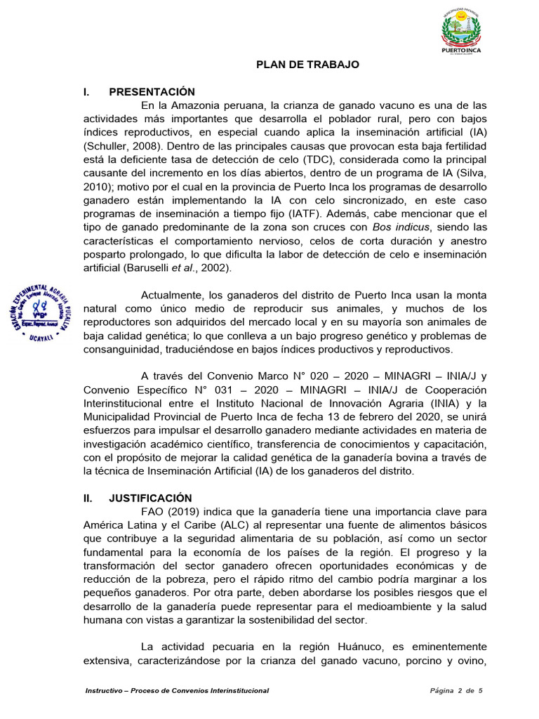 2022 - Plan de Trabajo - Inia | PDF 2022 - Plan de Trabajo - Inia | PDF
