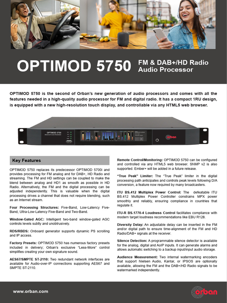 OPTIMOD 5750 Brochure | PDF OPTIMOD 5750 Brochure | PDF
