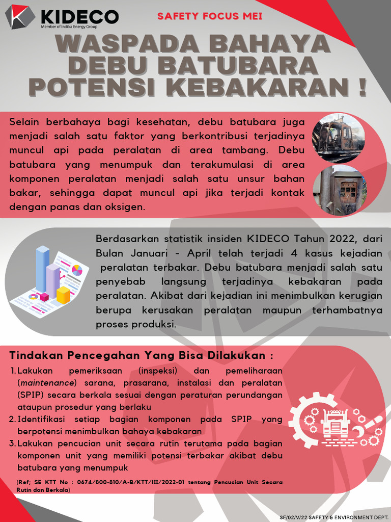 SAFETY FOCUS KIDECO - 2022 - Waspada Bahaya Debu Batubara | PDF