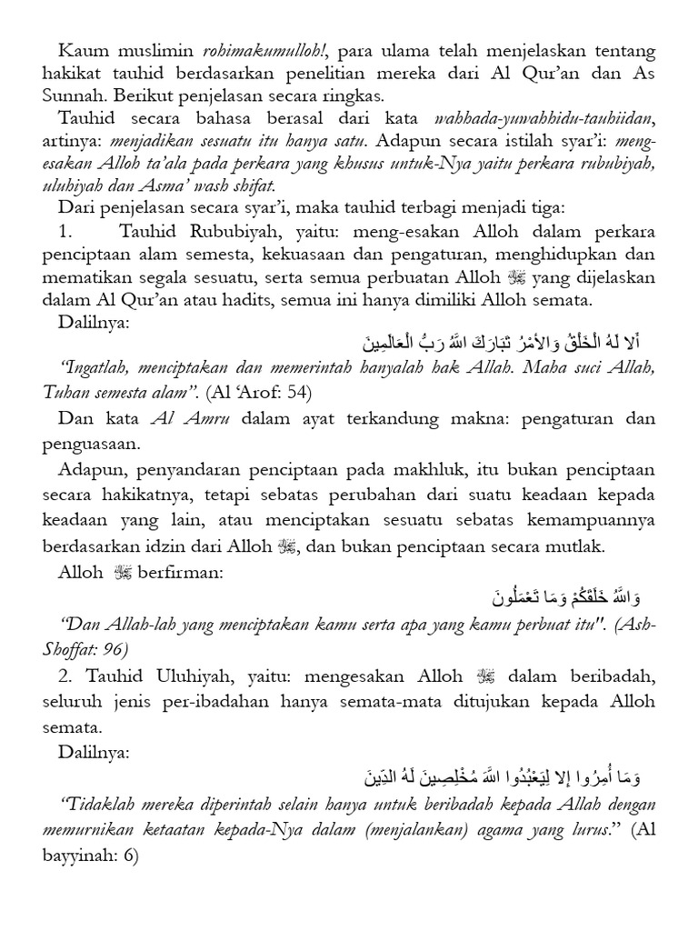 Tauhid | PDF