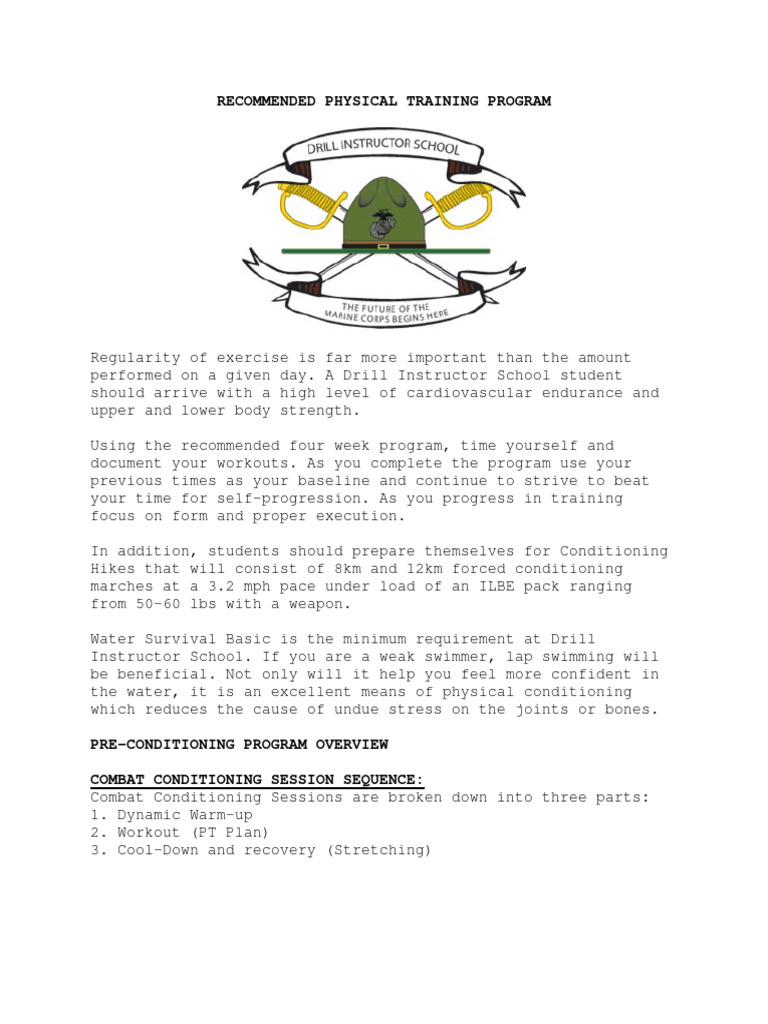 Drill Instructor School Training Guide | PDF | Human Anatomy | Physical ...