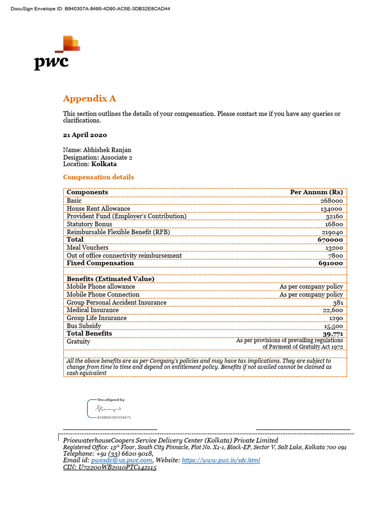 PWC Appendix A | PDF | Payroll Tax | Economies